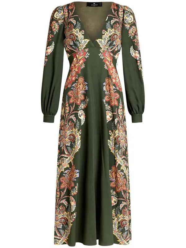 Etro Floral Print Twill Dress