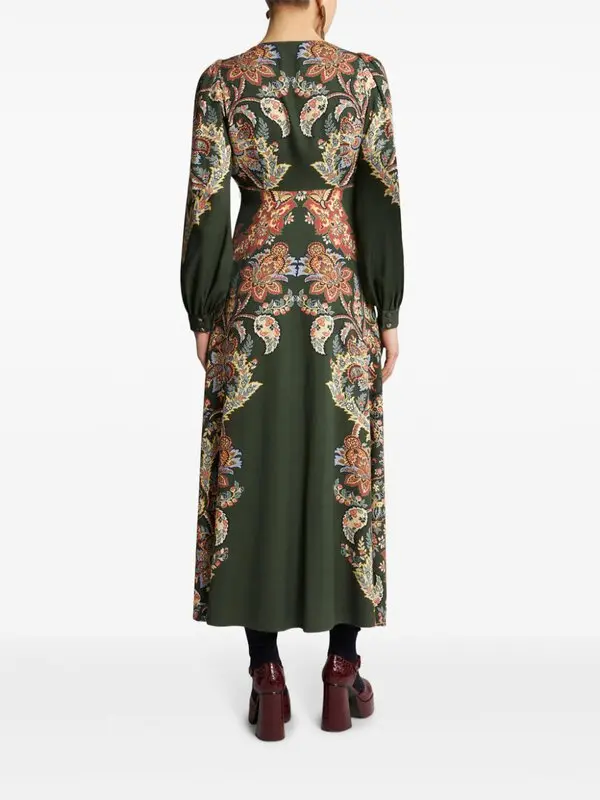 Etro Floral Print Twill Dress