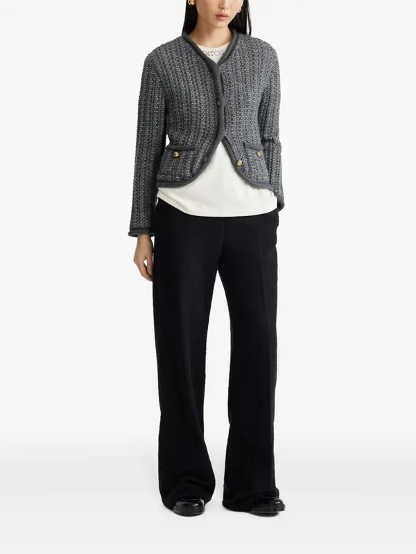 PATOU Knitted Fitted Jacket - Grey
