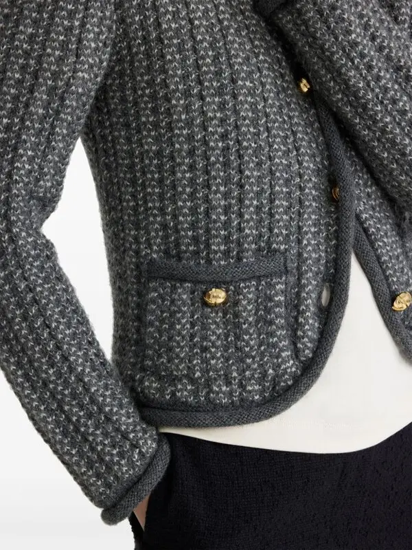 PATOU Knitted Fitted Jacket - Grey