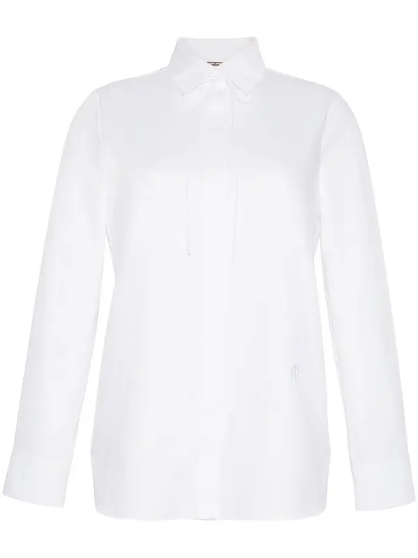 Adam Lippes Thin Bow Cotton Shirt