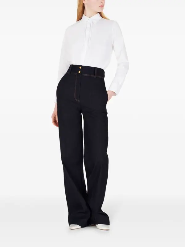 Adam Lippes Thin Bow Cotton Shirt