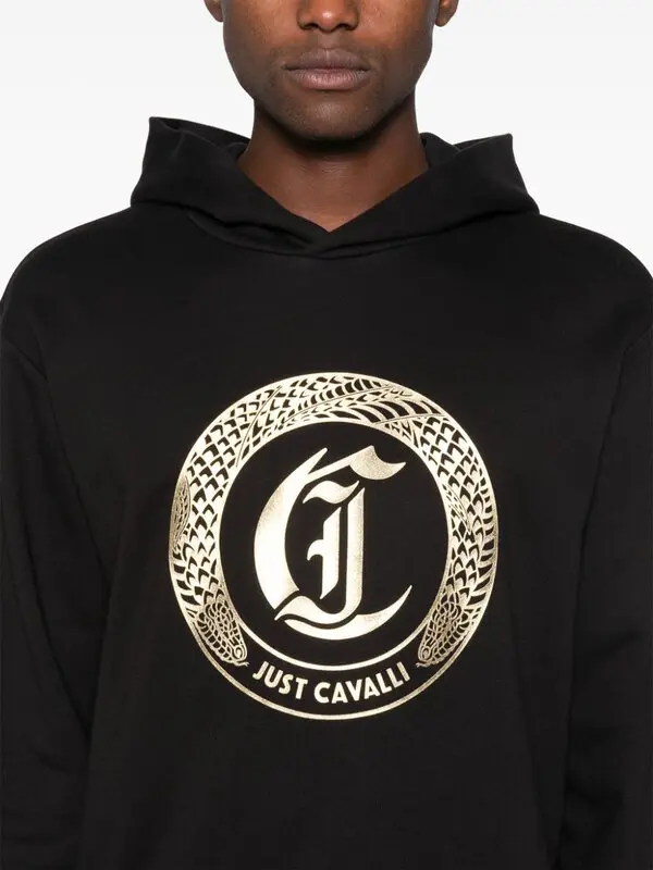 Just Cavalli Logo-appliqué Hoodie