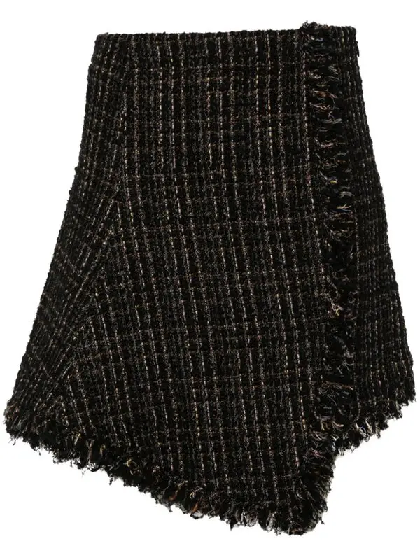Sacai Tweed Wrap Skirt