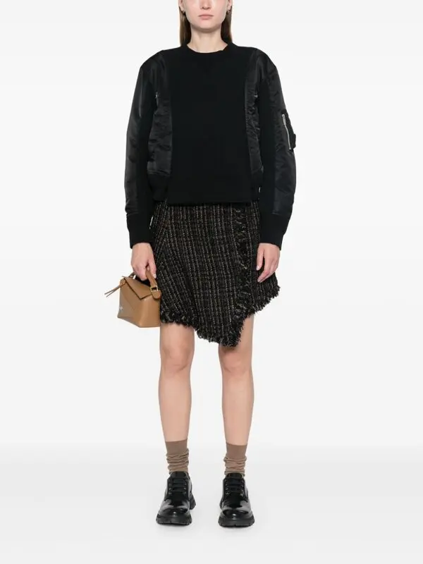 Sacai Tweed Wrap Skirt