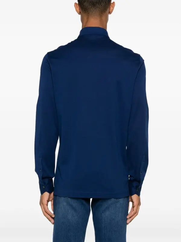 Boggi Milano Piqué-weave Shirt - Blue