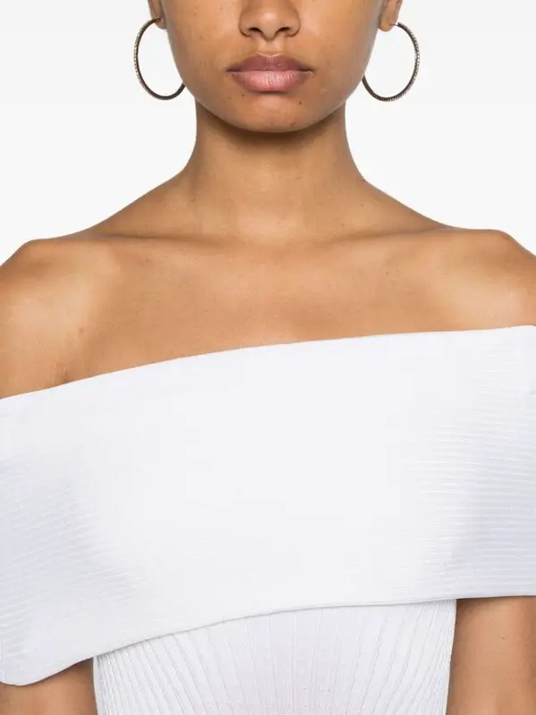 MUGLER Off-shoulder Knit Dress