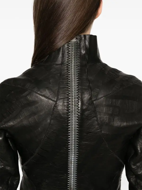 ISAAC SELLAM EXPERIENCE Metallic-detail Leather Jacket