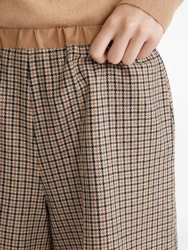 PATOU Houndstooth Longline Shorts