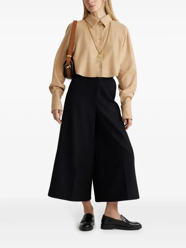 PATOU Cropped Organic Cotton Shirt