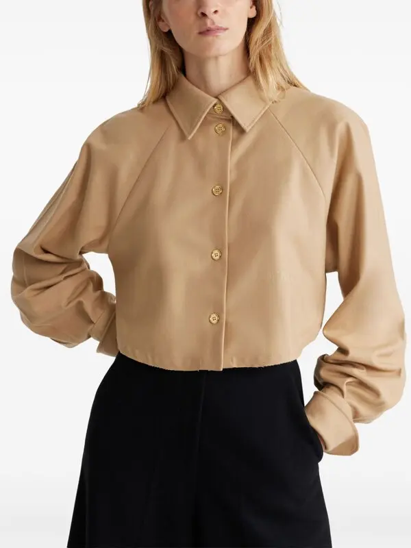 PATOU Cropped Organic Cotton Shirt