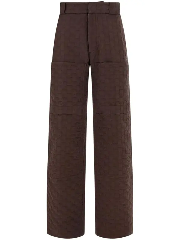 FERRAGAMO Monogram-print Cotton Trousers