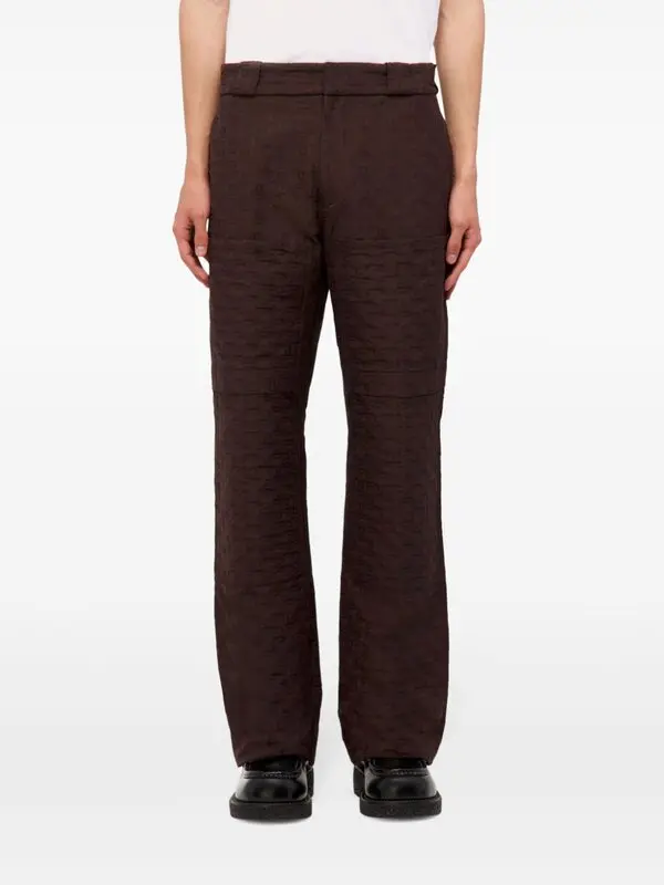 FERRAGAMO Monogram-print Cotton Trousers