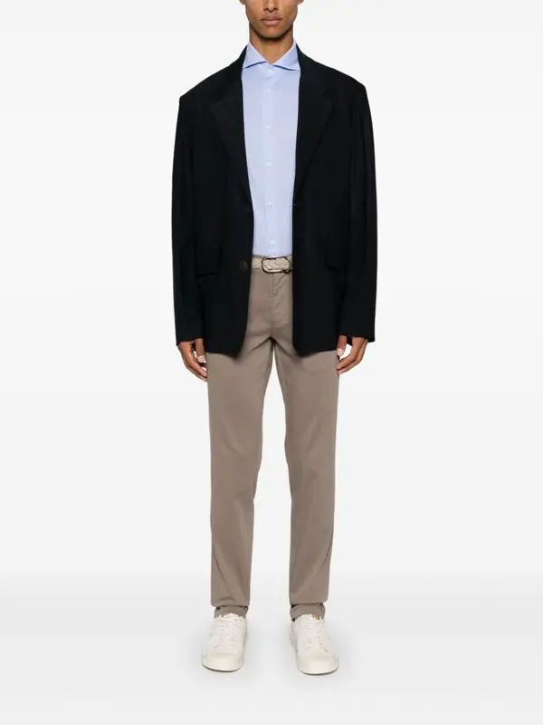 Boggi Milano Piqué-weave Shirt - Blue