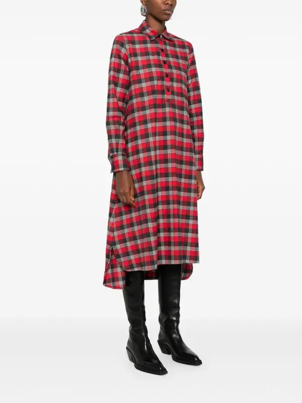 SOCIETE ANONYME Plaid Flannel Midi Dress