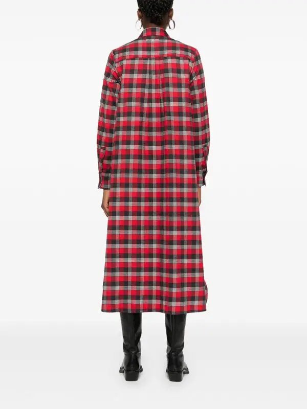 SOCIETE ANONYME Plaid Flannel Midi Dress