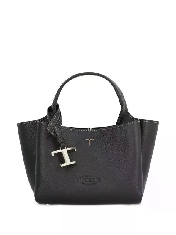TOD'S Logo-charm Tote Bag - Black