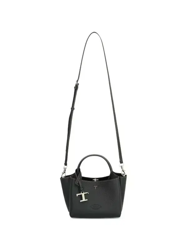 TOD'S Logo-charm Tote Bag - Black