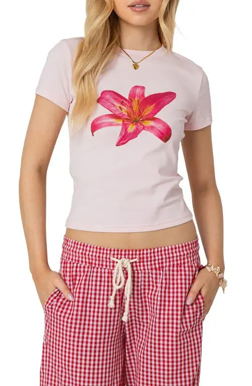 EDIKTED Daylily Baby T-shirt - Light-pink