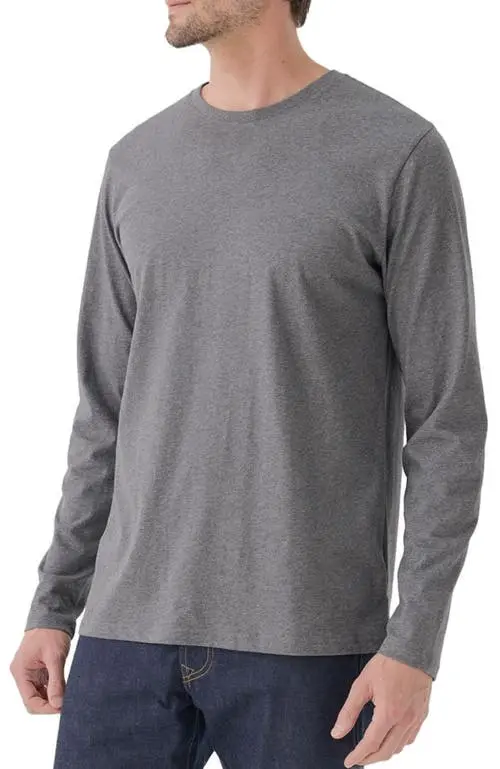 PACT Organic Softspun Long Sleeve Tee - Medium Grey Heather