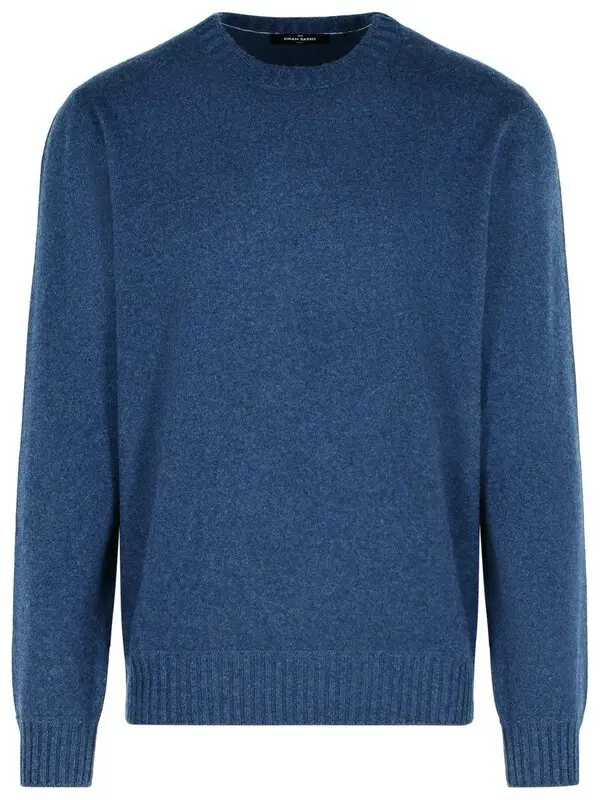 GRAN SASSO Cashmere Crew Neck Sweater - Blue