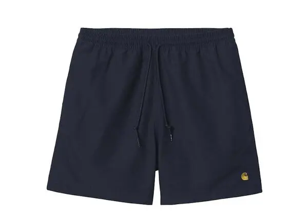 Carhartt Wip Chase Swim Trunks - Dark Navy/gold