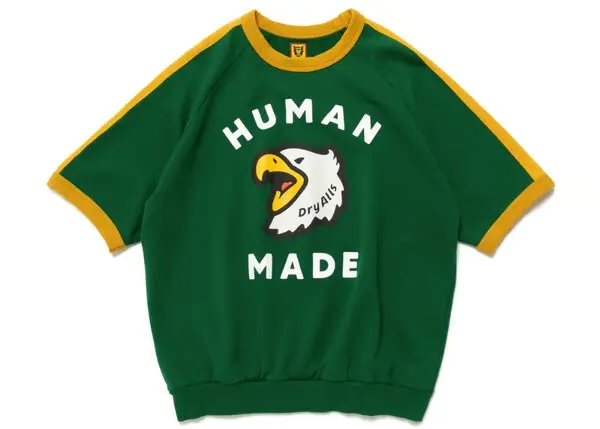 HUMAN MADE Short Sleeve Sweatshirt - Green