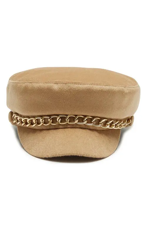 Eugenia Kim Marina Chain Trim Cap - Camel