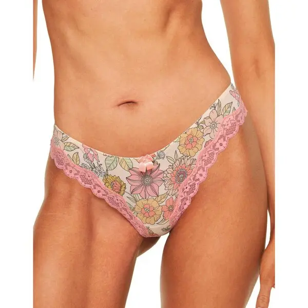 ADORE ME Shea Thong Panties - Floral Orange
