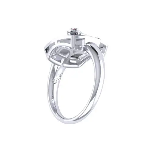 LUVMYJEWELRY Capricorn Garnet And Diamond Signet Ring