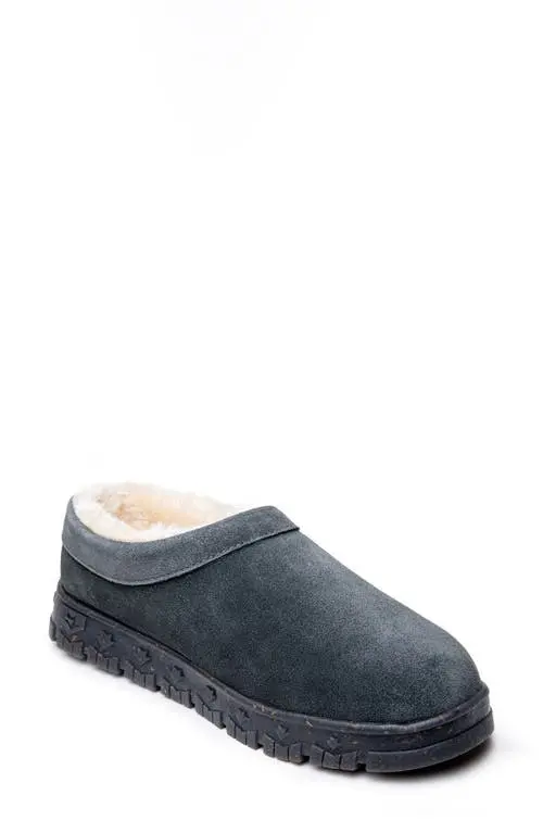 Minnetonka Neva Faux Fur Lined Slipper - Charcoal