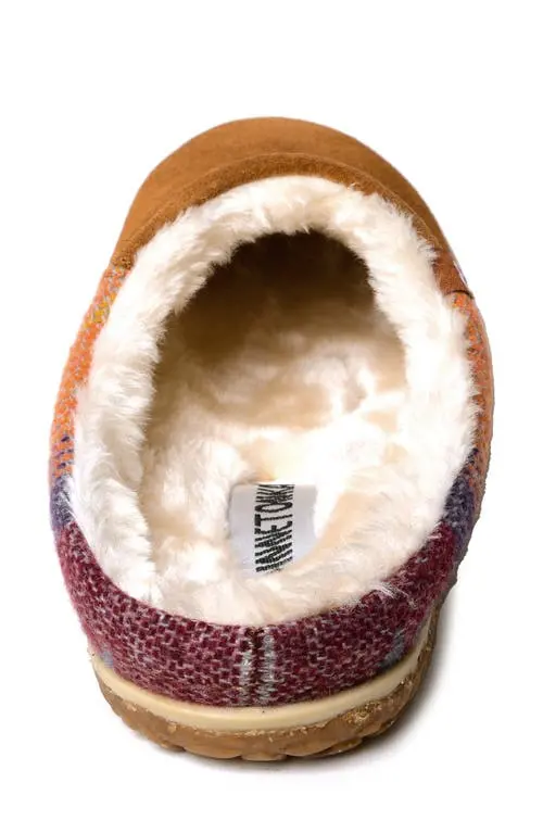 Minnetonka Tahoe Faux Fur Lined Slipper - Brown