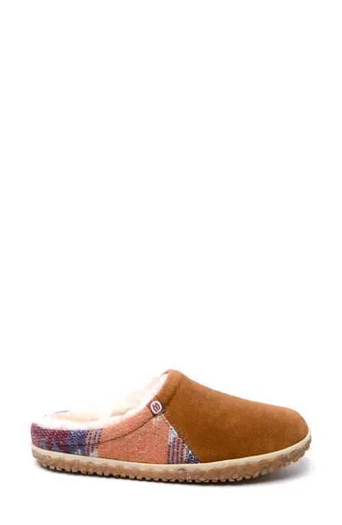 Minnetonka Tahoe Faux Fur Lined Slipper - Brown