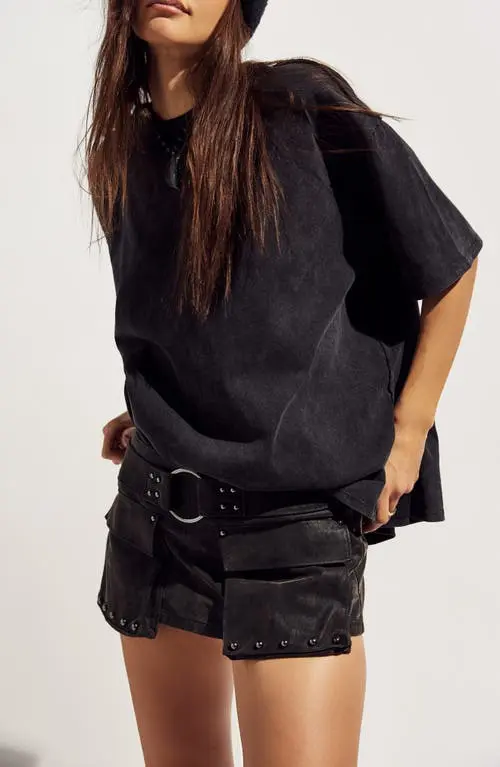 Free People Low Rise Faux Suede Skort