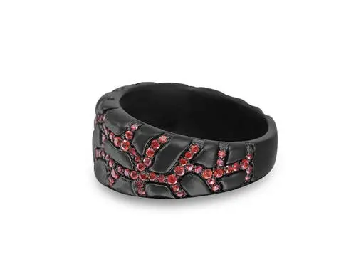 LUVMYJEWELRY Sterling Silver Garnet Band Ring