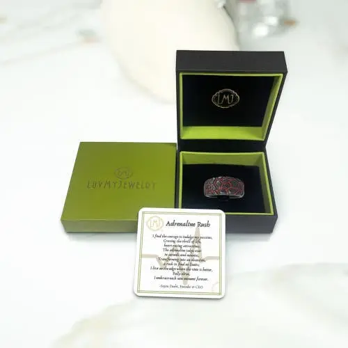 LUVMYJEWELRY Sterling Silver Garnet Band Ring