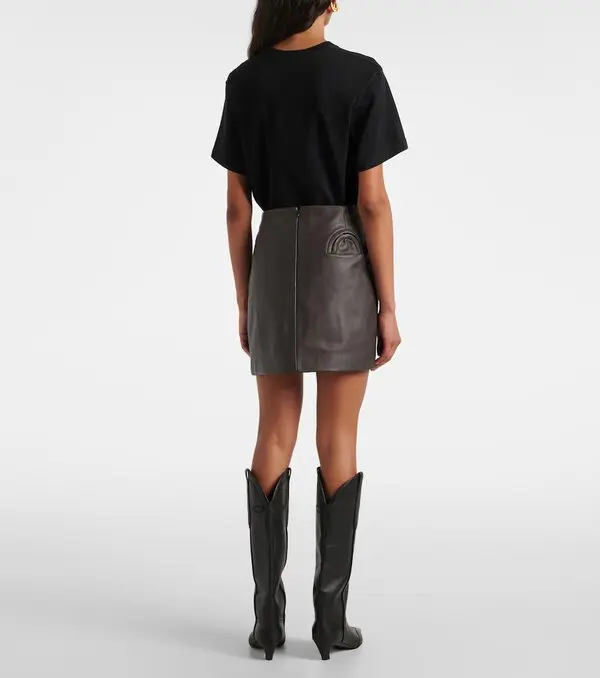 BLAZÉ MILANO Coci Leather Miniskirt