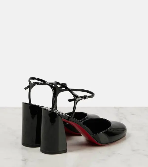 CHRISTIAN LOUBOUTIN Jane 85 Leather Mary Jane Pumps - Black