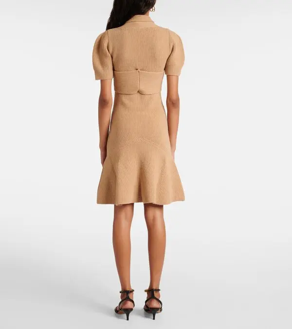 PATOU Wool And Cashmere Minidress - Beige