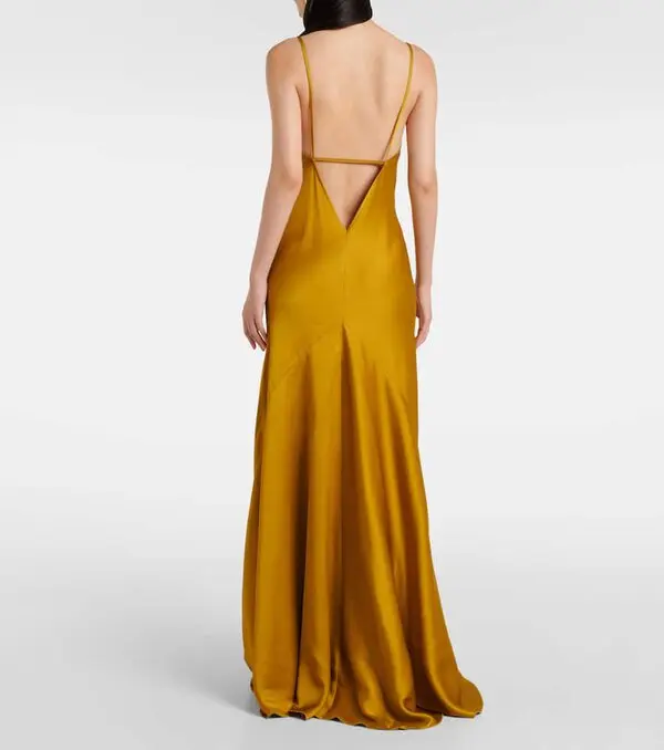 slim fit dress slacks Women's Cut Out Maxi Slip Dress in Costa D'Oro main image 0