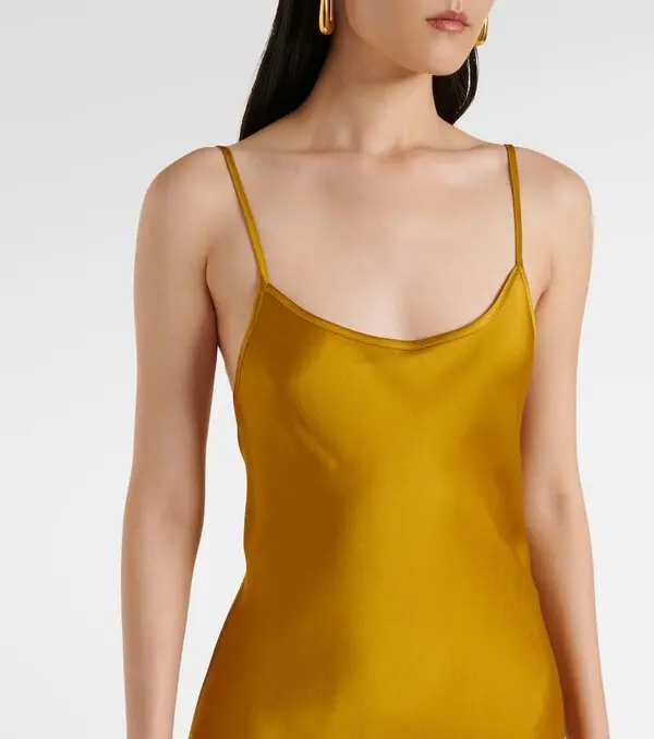 green emerald velvet dress Light Yellow Handspun Cotton Knee Length Camisole Dress 32