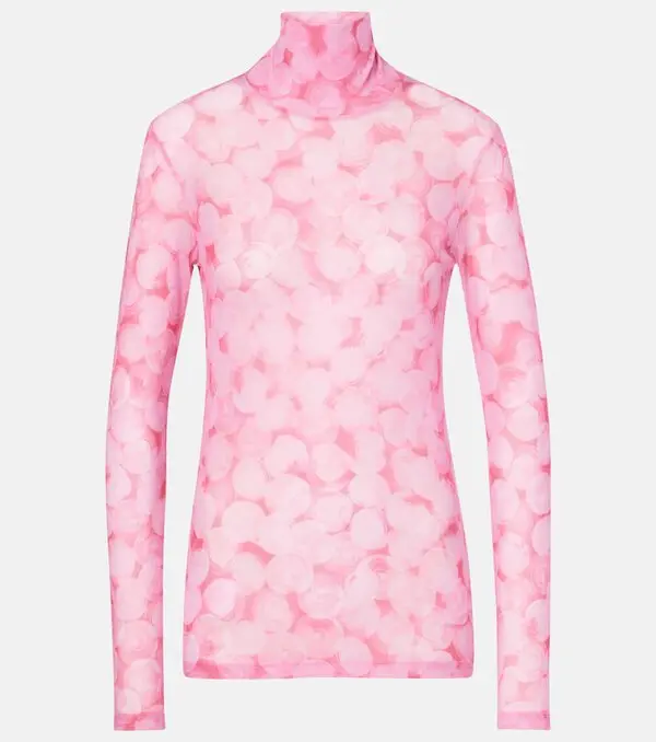 Dries Van Noten Printed High-neck Top