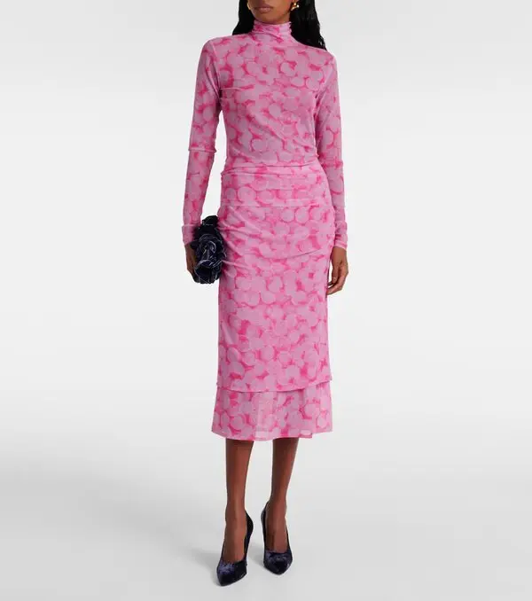Dries Van Noten Printed High-neck Top