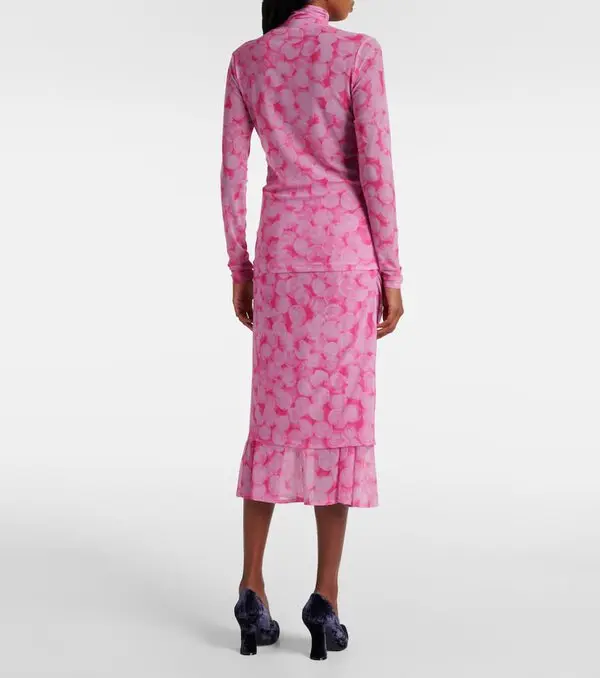 Dries Van Noten Printed High-neck Top