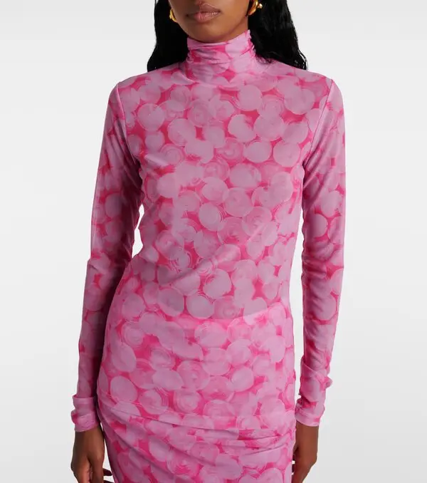 Dries Van Noten Printed High-neck Top