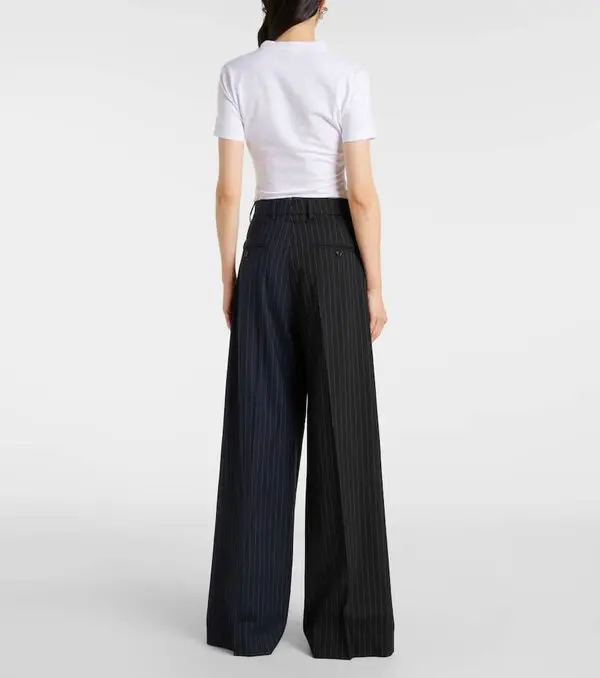 Vetements Pinstripe Wool Wide-leg Pants