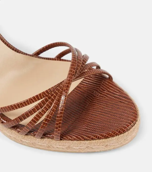 TOM FORD Cabana Leather Wedge Espadrilles
