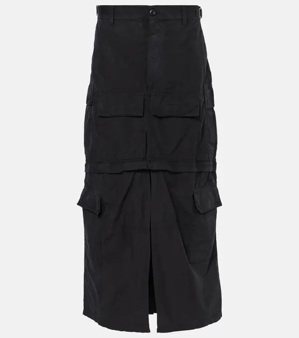 Balenciaga Cotton-blend Ripstop Cargo Skirt