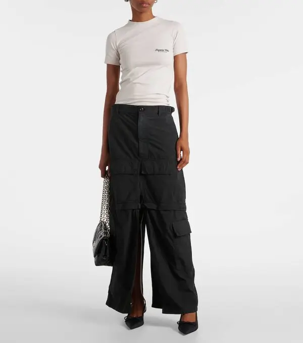 Balenciaga Cotton-blend Ripstop Cargo Skirt