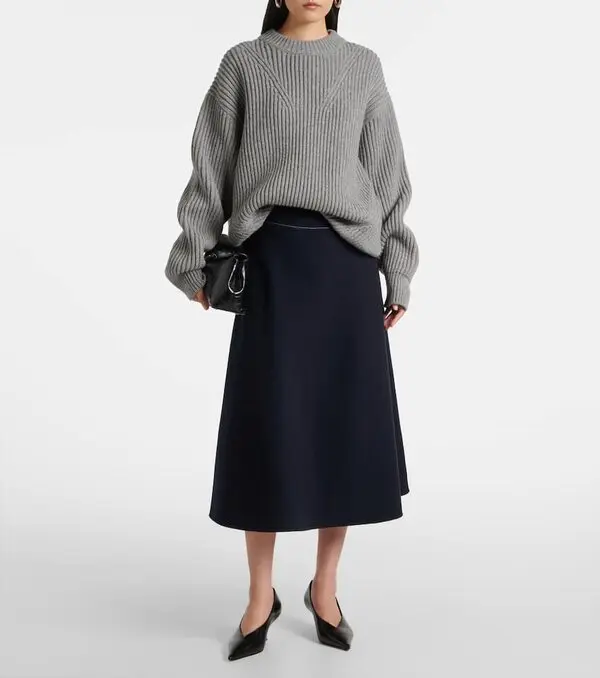 Max Mara Nevada Wool Midi Skirt